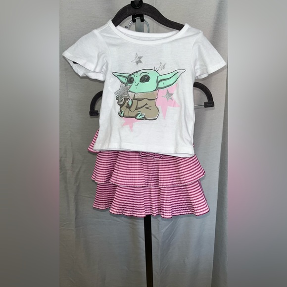 Star Wars | Matching Sets | Star Wars Baby Yoda Theme Outfit With Skirt ...